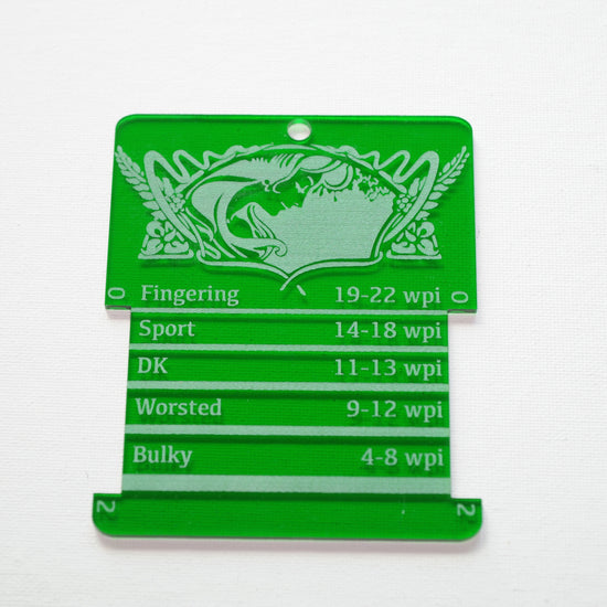 Spinners Control Card/ WPI tool - Clear and Various Colored Acrylic ...